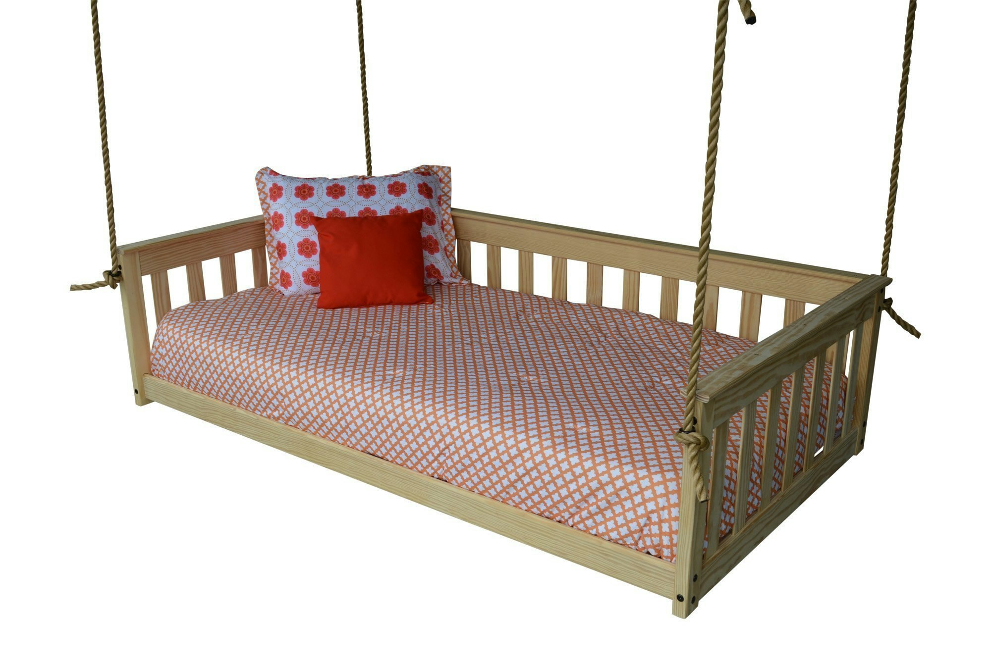 Pine Wood Porch DayBed Swing from DutchCrafters Amish Furniture