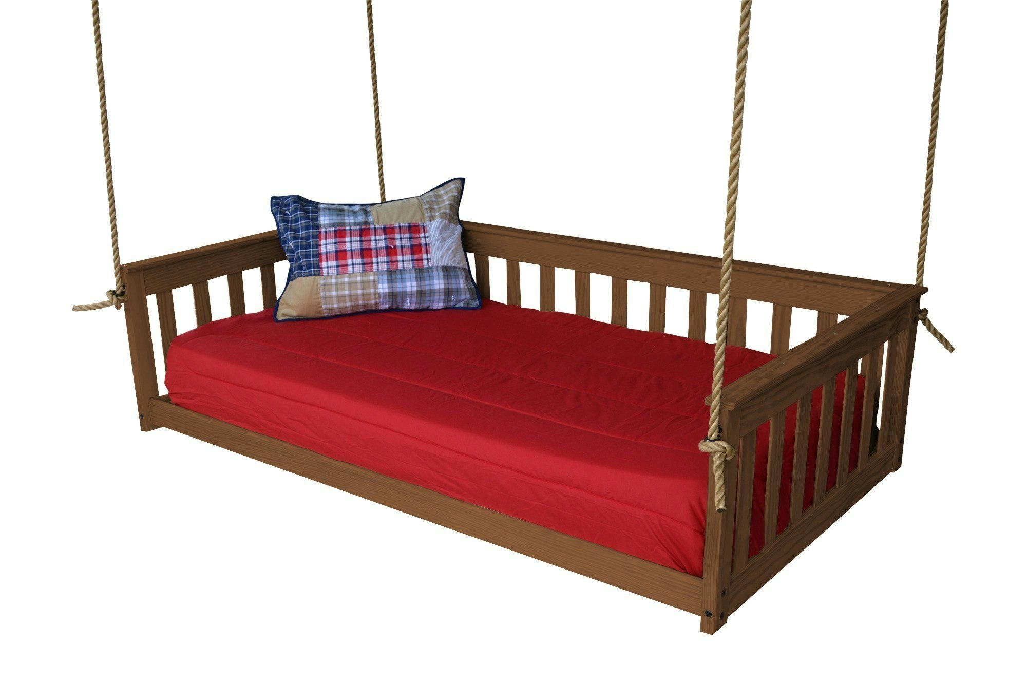 Pine Wood Porch DayBed Swing from DutchCrafters Amish Furniture