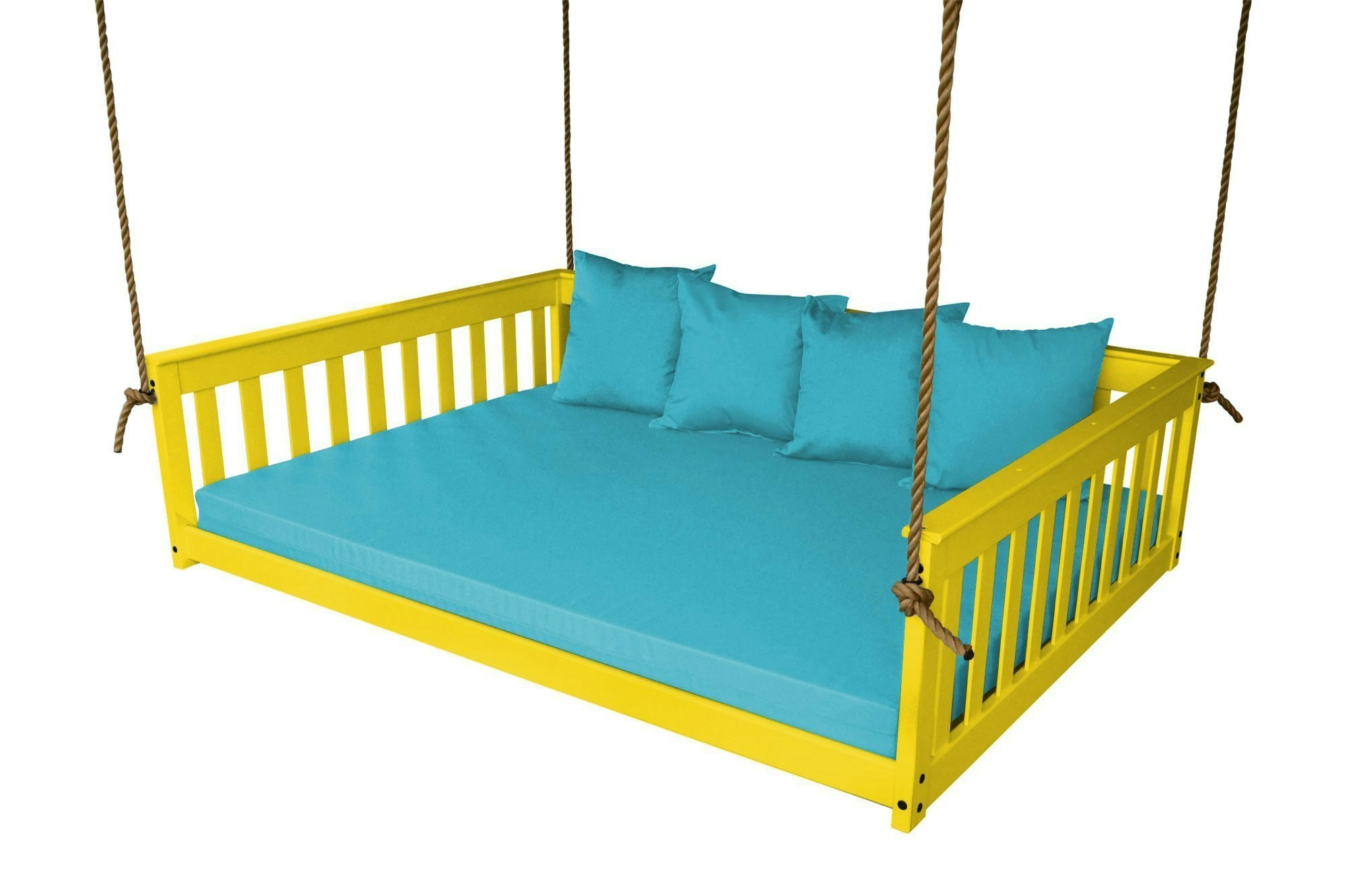 Pine Wood Porch DayBed Swing from DutchCrafters Amish Furniture