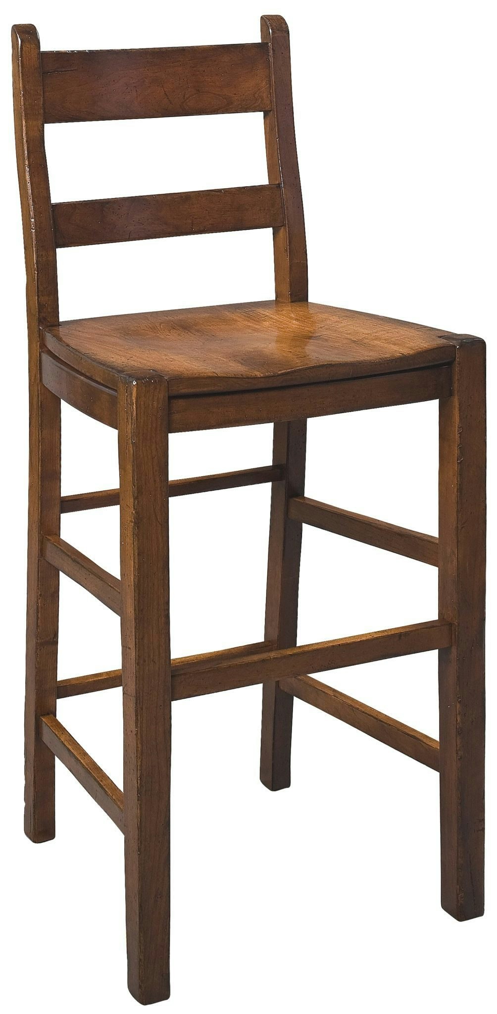 Hardwood Modern Farmhouse Ladder Back Counter Stool from