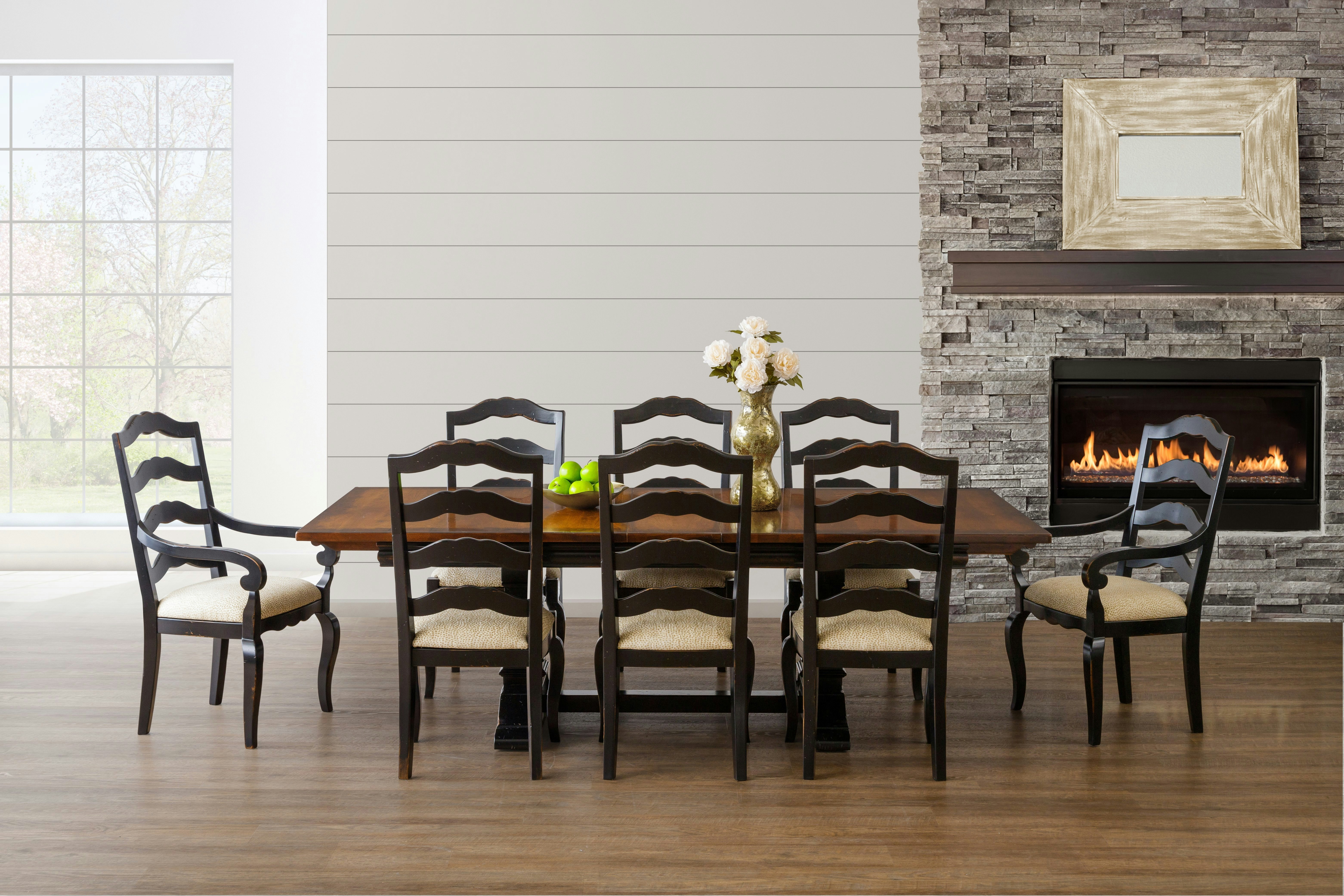 Amish Trestle Extension Dining Table from DutchCrafters Furniture