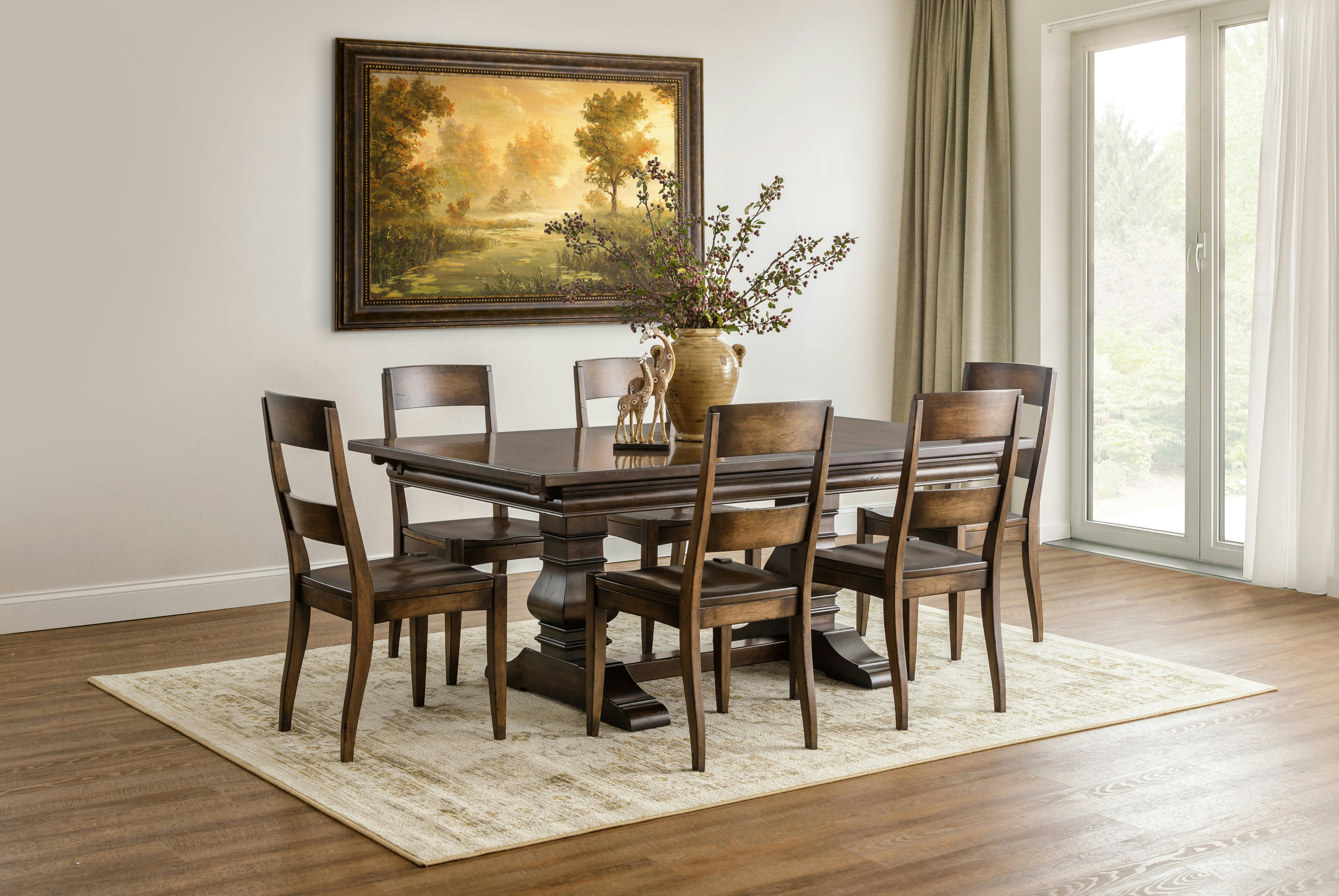 Amish Trestle Extension Dining Table from DutchCrafters Furniture