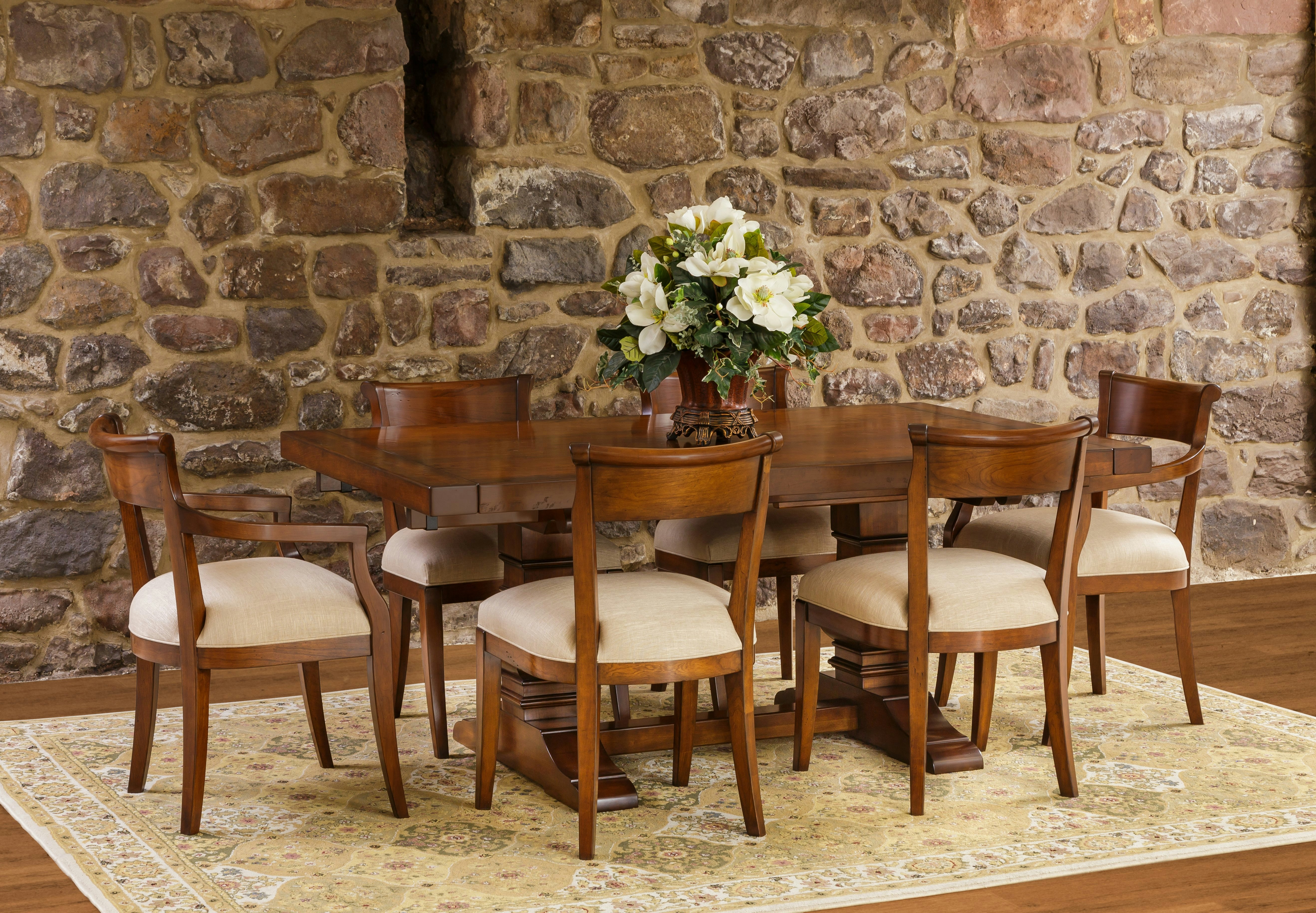 Amish Trestle Extension Dining Table from DutchCrafters Furniture