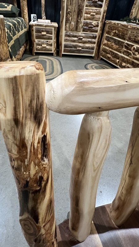 Rustic Log Desk Chair | DutchCrafters Amish Log Furniture