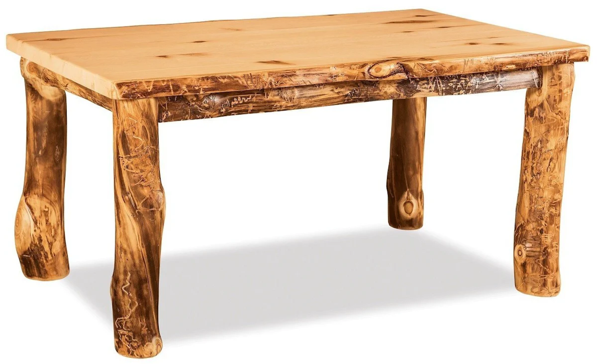 Rustic Log Dining Table | Amish Rustic Log Dining Room Furniture
