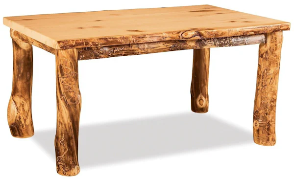 Rustic Log Dining Table | Amish Rustic Log Dining Room Furniture