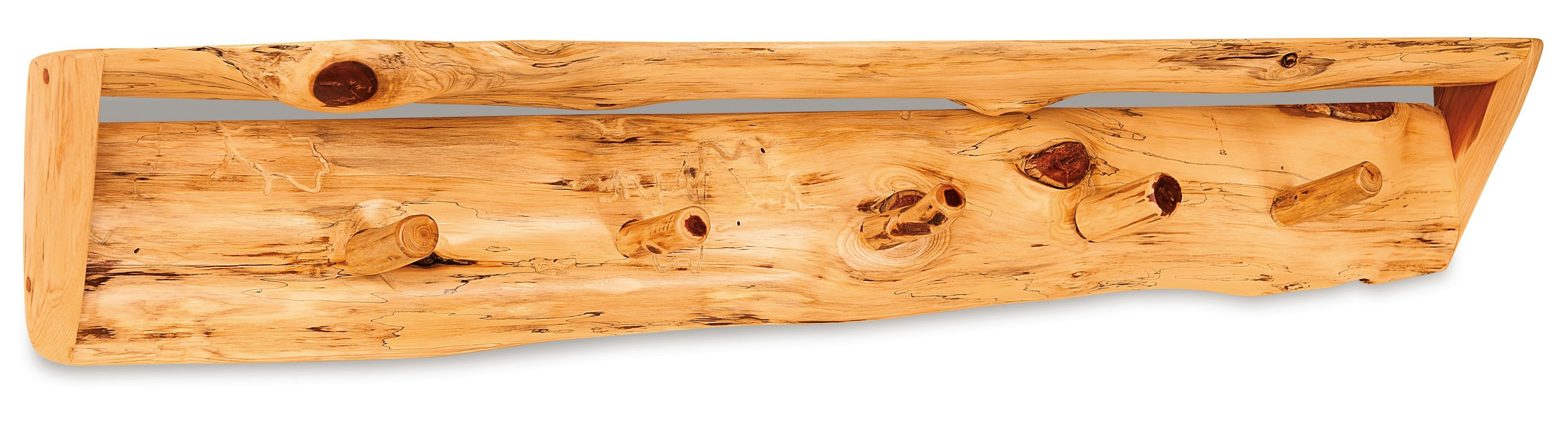 Rustic Log Wood Shelf from DutchCrafters Amish Furniture