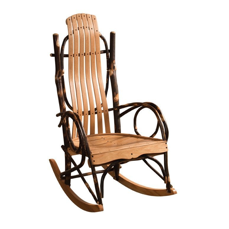 Rustic Hickory Wood Rocker with Optional Footstool | DutchCrafters