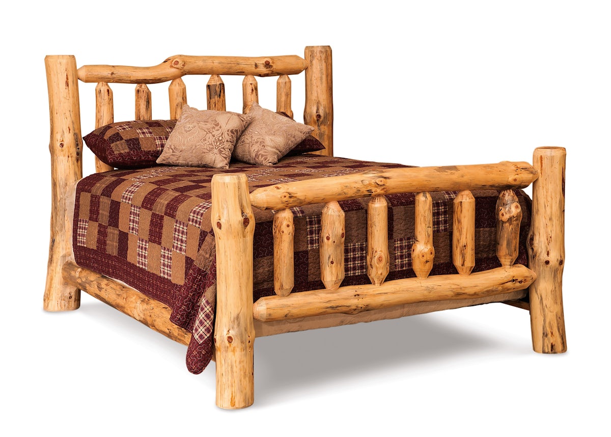 Quick-Ship Log Bed Frame for Rustic Bedrooms | DutchCrafters