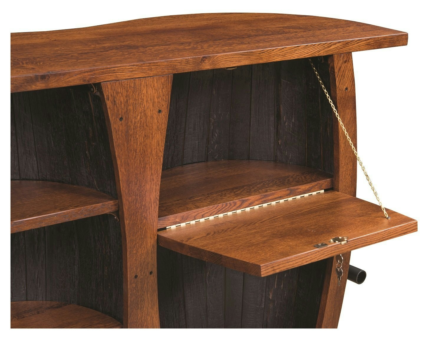Rustic Barrel Bar by DutchCrafters Amish Furniture Store