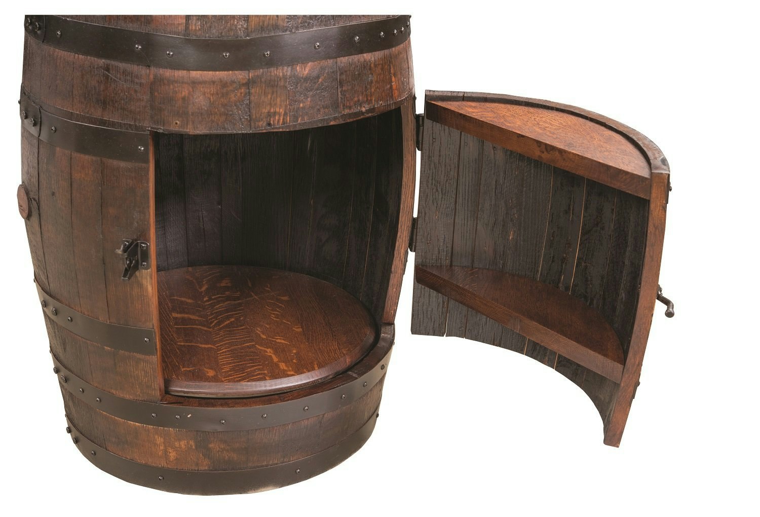 Barrel Hutch with Wine Rack for 7 Bottles by DutchCrafters Amish