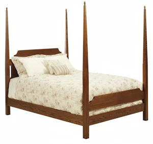 Solid Wood Pencil Post Bed With Tall Posts | DutchCrafters