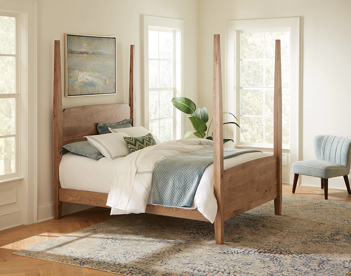 Pencil Post Bed Frame, Solid Wood Classic Bed | DutchCrafters