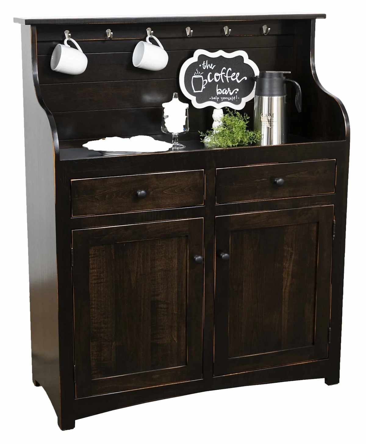 Country Farmhouse Solid Wood Coffee Bar from DutchCrafters Amish