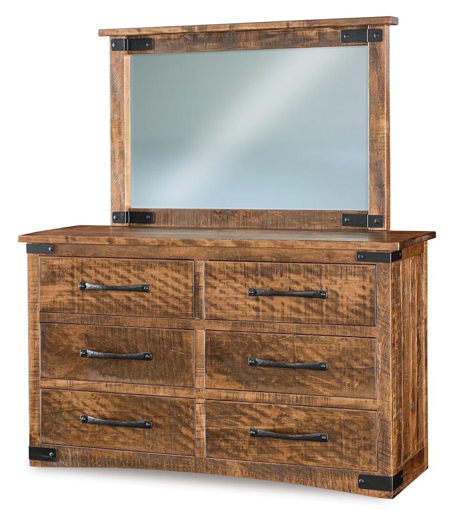 Beatrice 6-Drawer Dresser with Optional Beveled Mirror