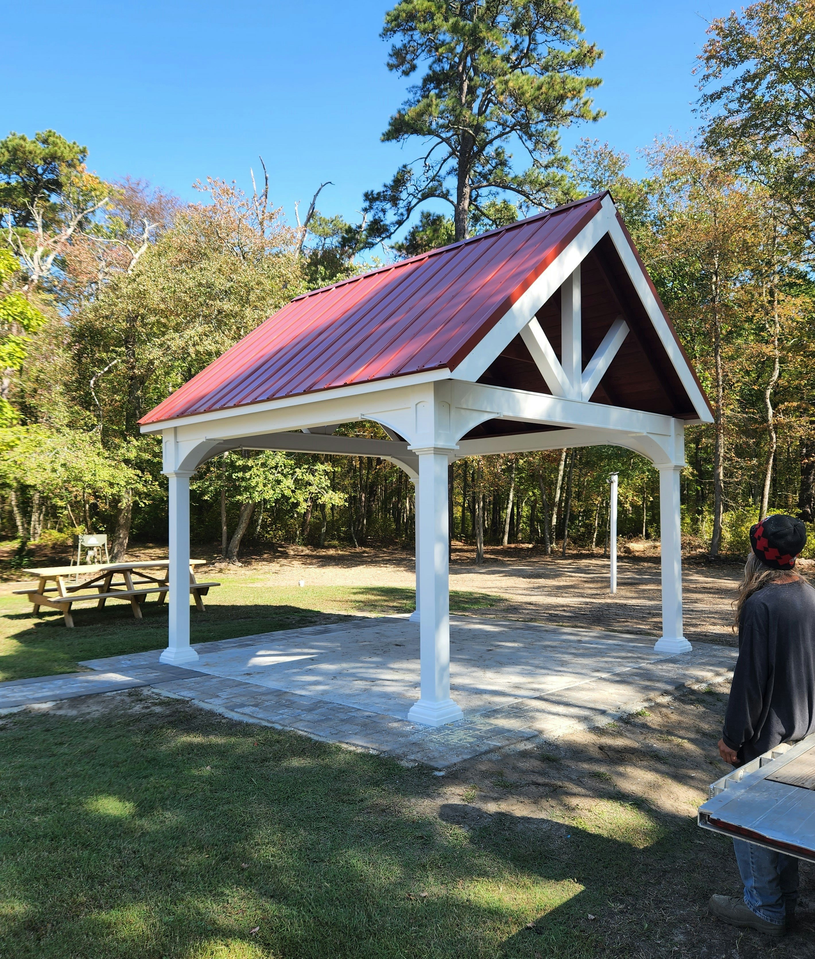 A-Frame Traditional Rectangle Vinyl Pavilion Kit from DutchCrafters