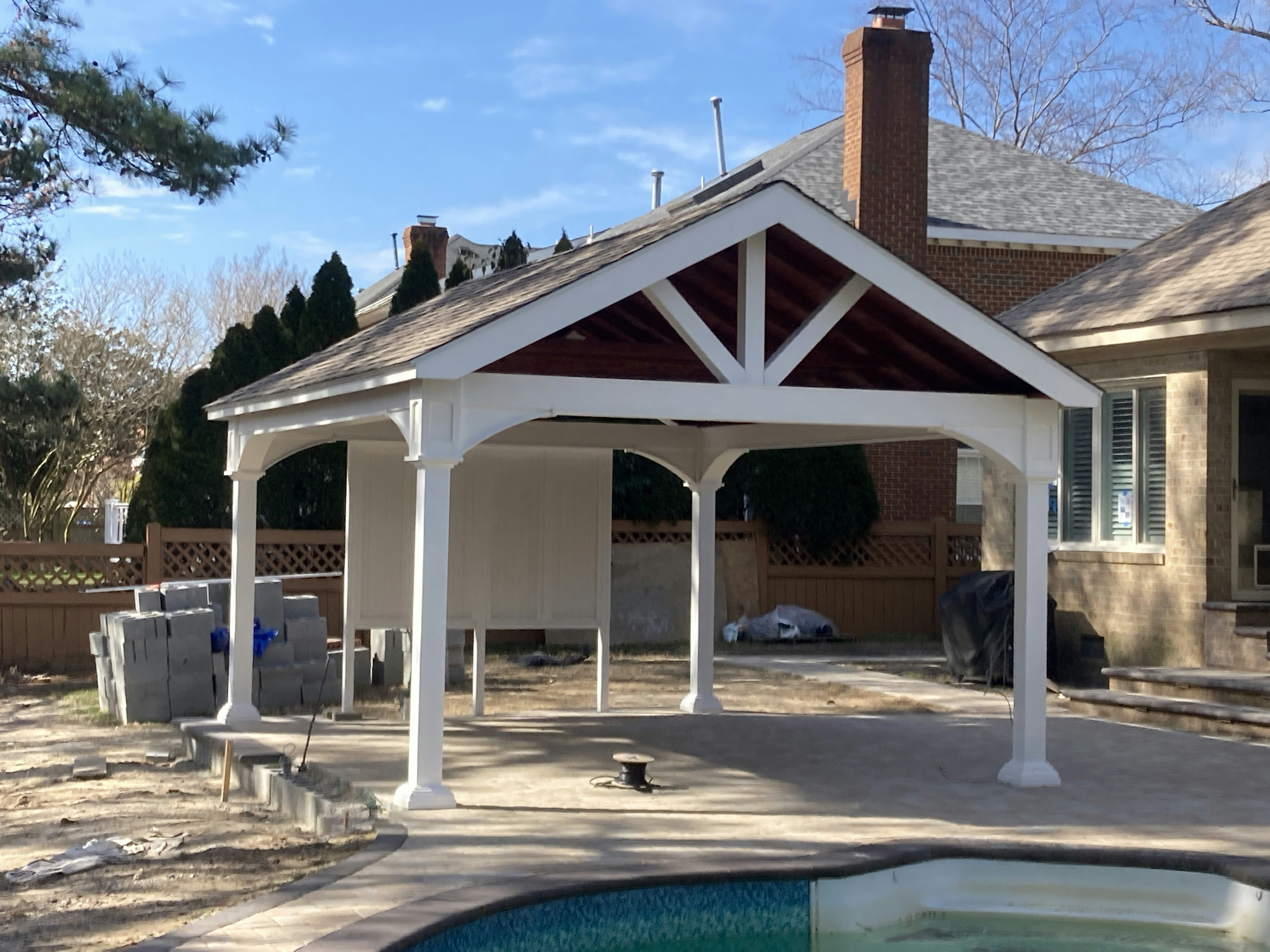 A-Frame Traditional Rectangle Vinyl Pavilion Kit from DutchCrafters