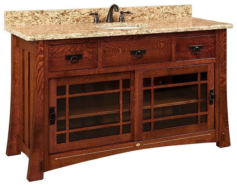 Custom Mission Bathroom Vanity from DutchCrafters