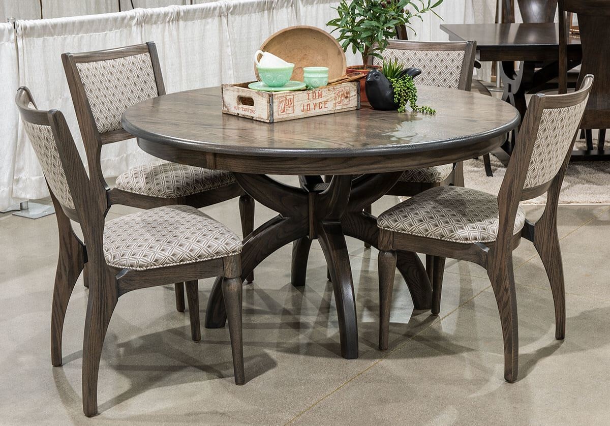 Contemporary Round Dining Table from DutchCrafters Amish Furniture
