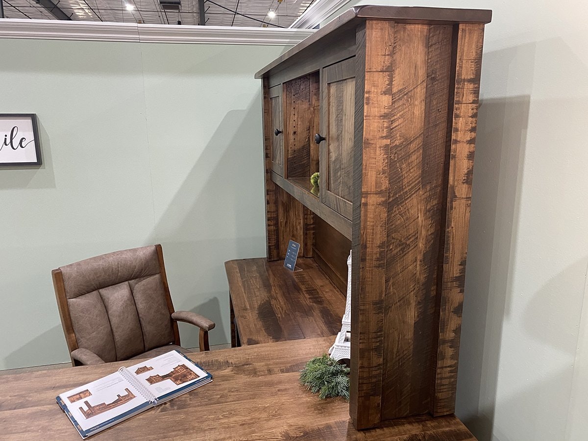 Santa Fe L-Shaped Desk with Optional Lift Top or Hutch from