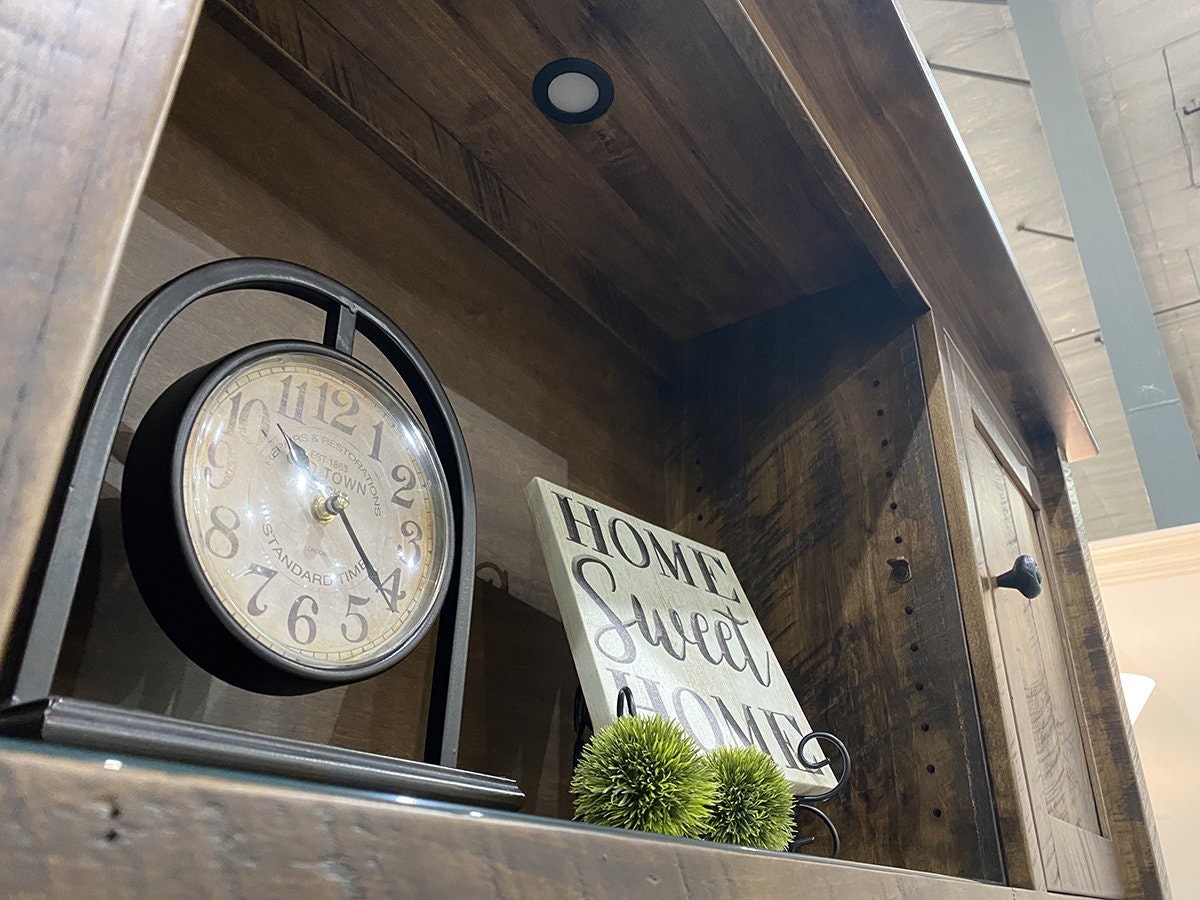 Santa Fe L-Shaped Desk with Optional Lift Top or Hutch from