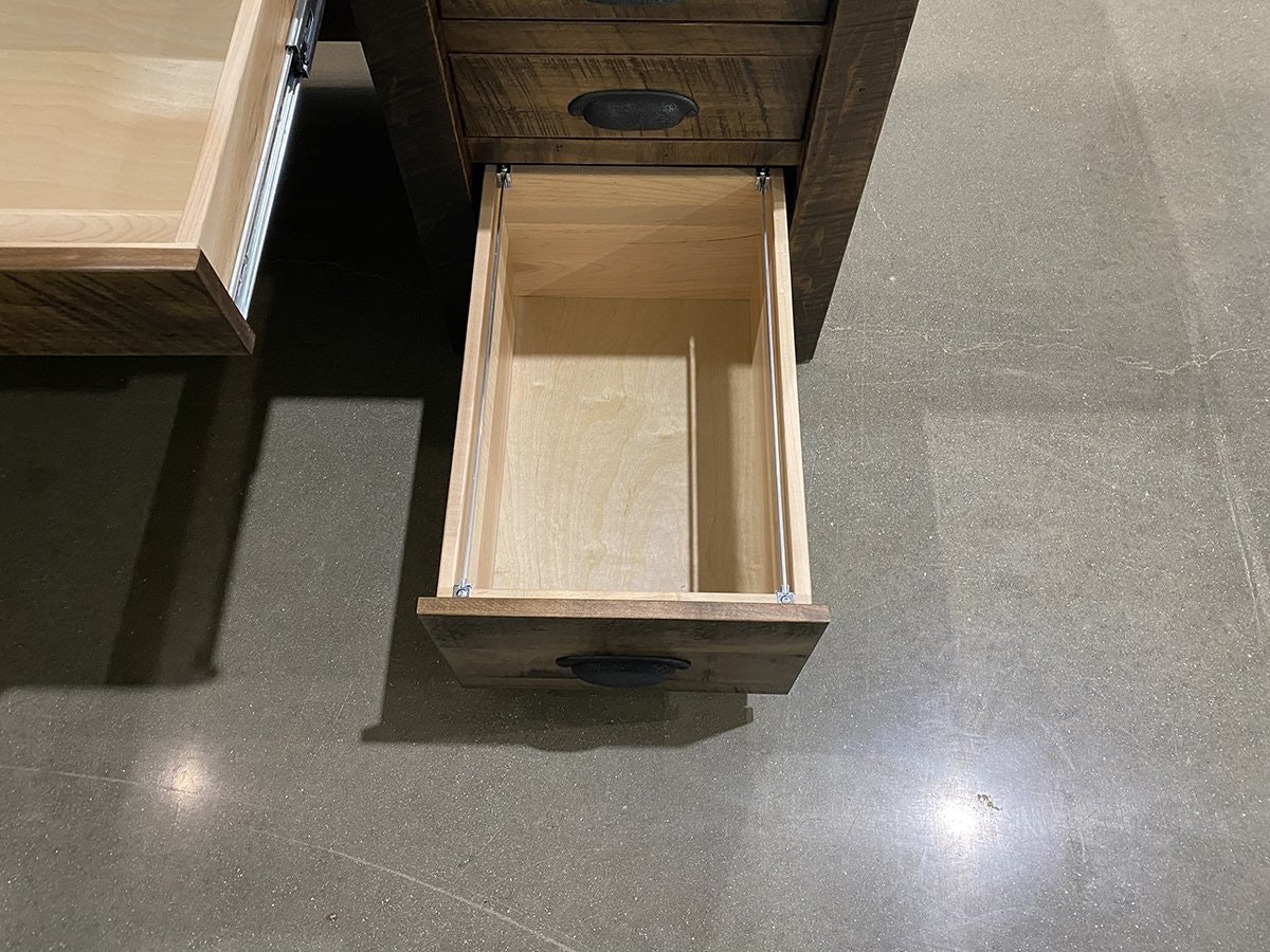 Santa Fe L-Shaped Desk with Optional Lift Top or Hutch from