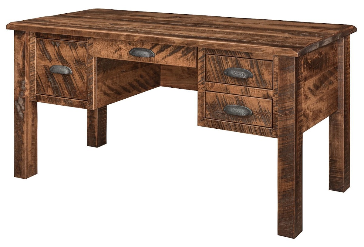 Santa Fe Work Desk with Drawers from DutchCrafters Amish Furniture