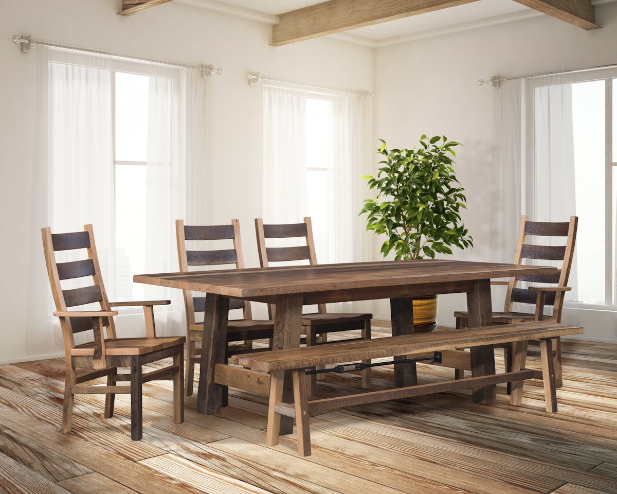 Cleveland Barnwood Dining Set from DutchCrafters Amish Furniture