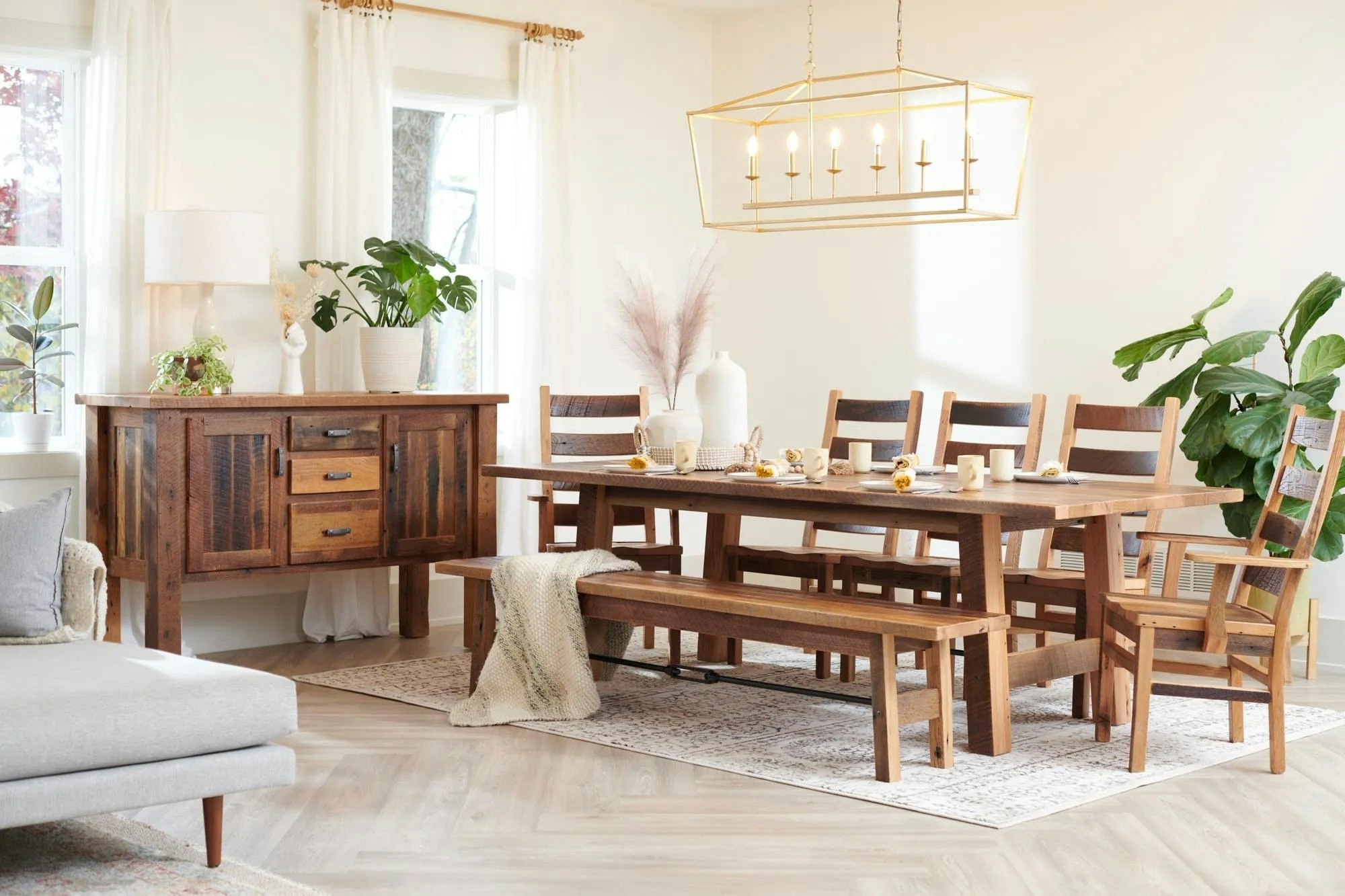 Cleveland Barnwood Dining Set from DutchCrafters Amish Furniture