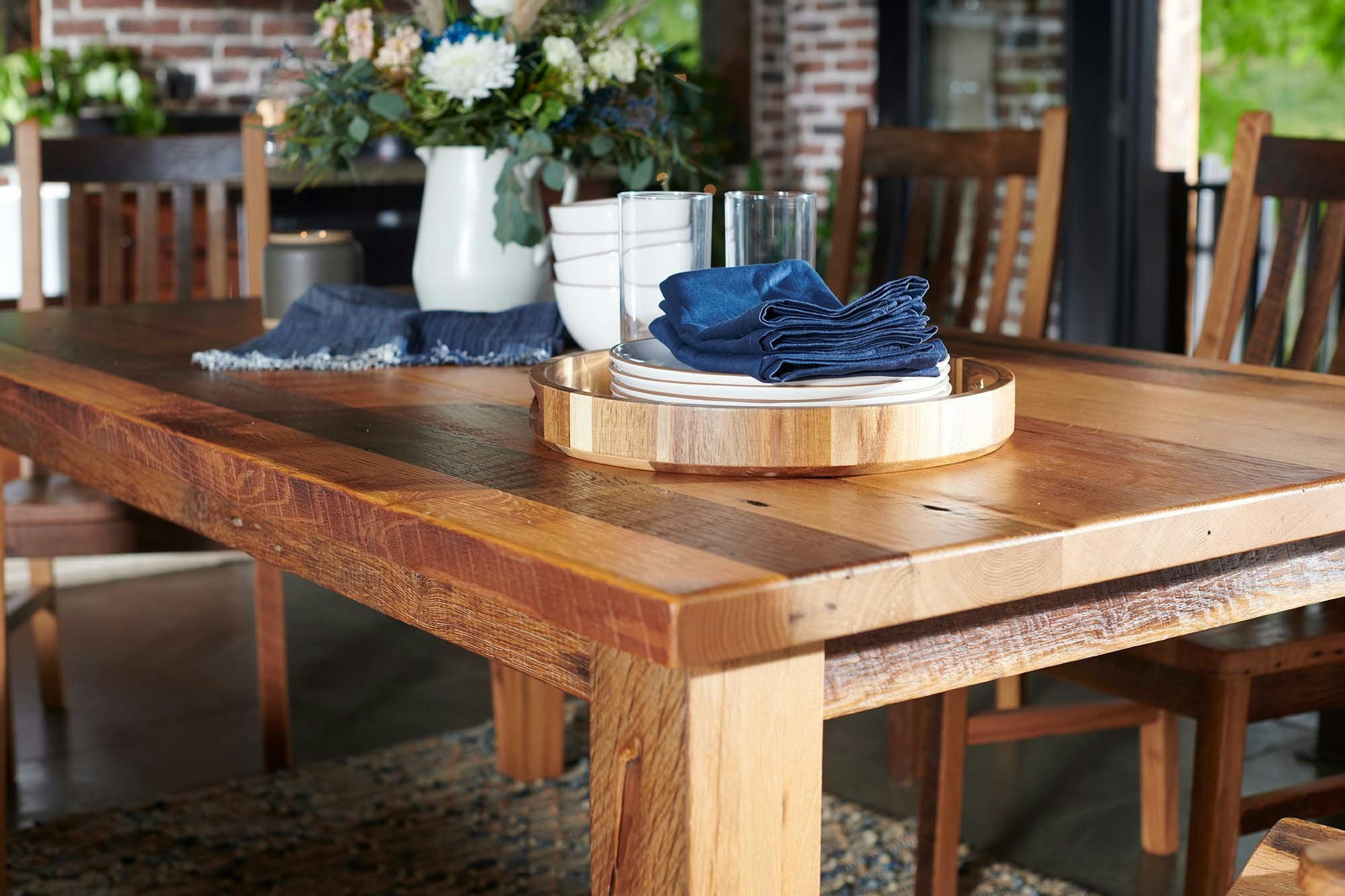 Edinburgh Barnwood Dining Set from DutchCrafters Amish Furniture