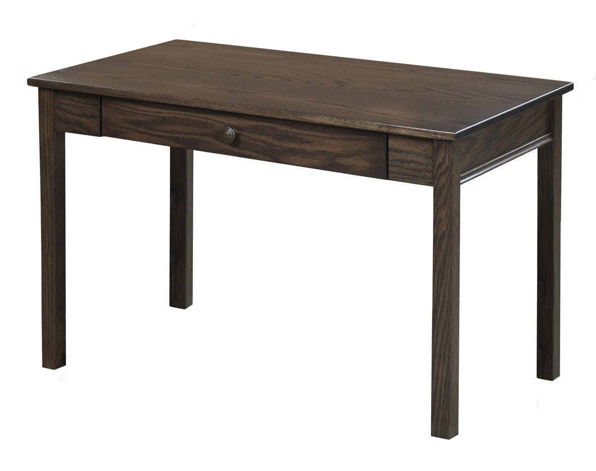 Traditional Oak Wood 48" Writing Desk - Quick Ship from Dutchcrafters