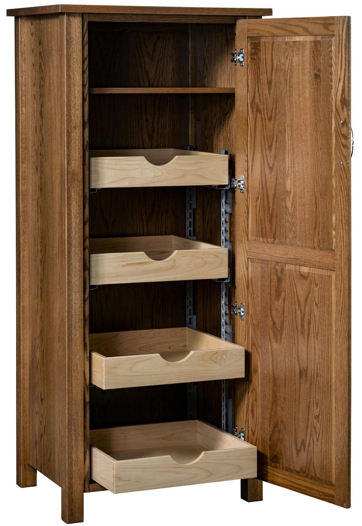 American Made Pantry with Pull Out Shelves From DutchCrafters Amish