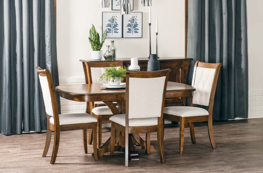 Solid Wood Lockhart Single Pedestal Dining Table from DutchCrafters