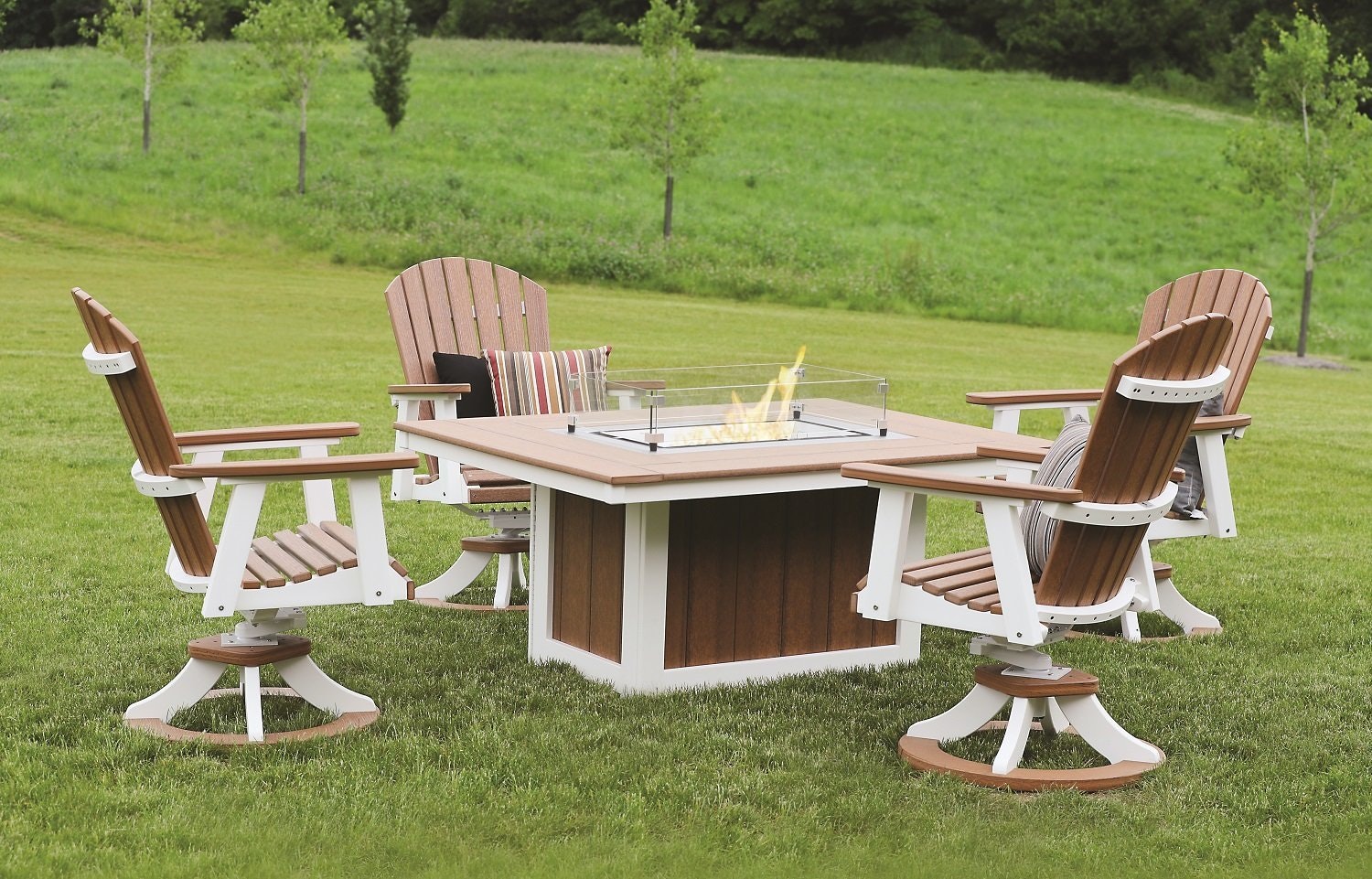 Berlin Gardens Donoma Rectangular Fire Pit from DutchCrafters Amish