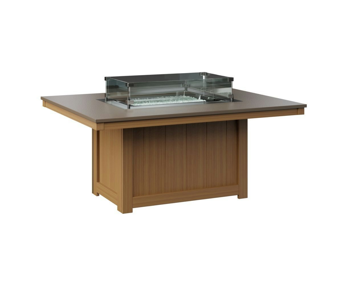 Berlin Gardens Donoma Rectangular Fire Pit from DutchCrafters Amish