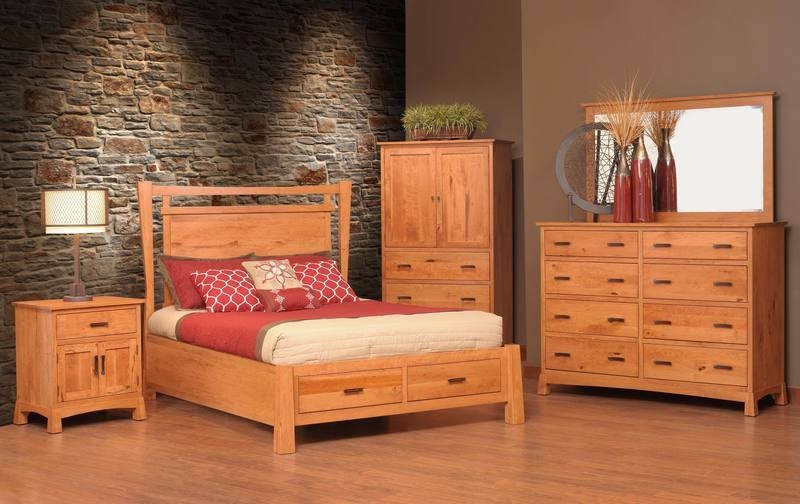 Modern Rustic Storage Bed from DutchCrafters Amish Furniture