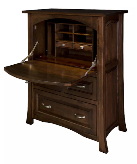 Amish Secretary Desks | Solid Wood Space-Saving Drop-Front Desks