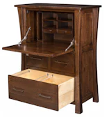 Amish Secretary Desks | Solid Wood Space-Saving Drop-Front Desks