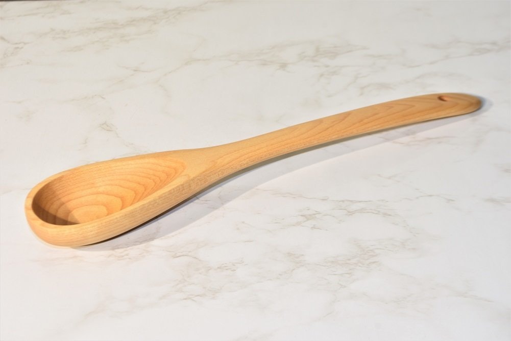 Hand Carved Maple Wood Curved Spoon from DutchCrafters Amish Furniture