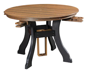Amish Outdoor Wood and Poly Dining Tables from DutchCrafters Amish