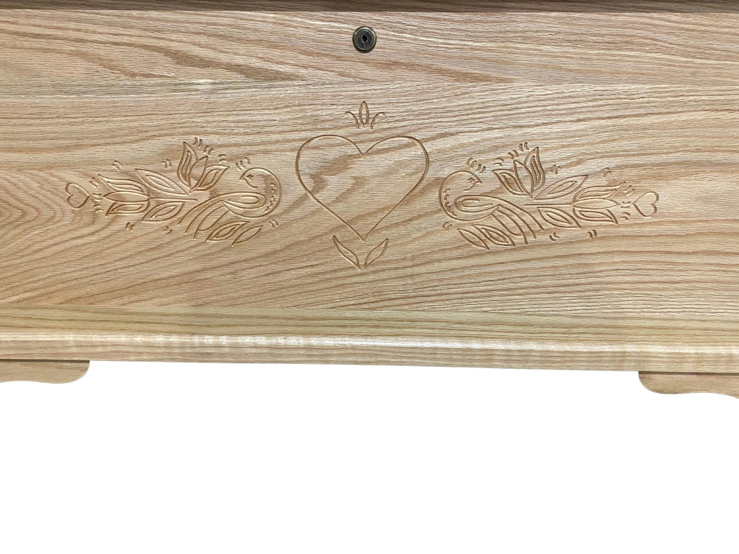 Amish Red Oak Flat Top Hope Chest from DutchCrafters Amish Furniture