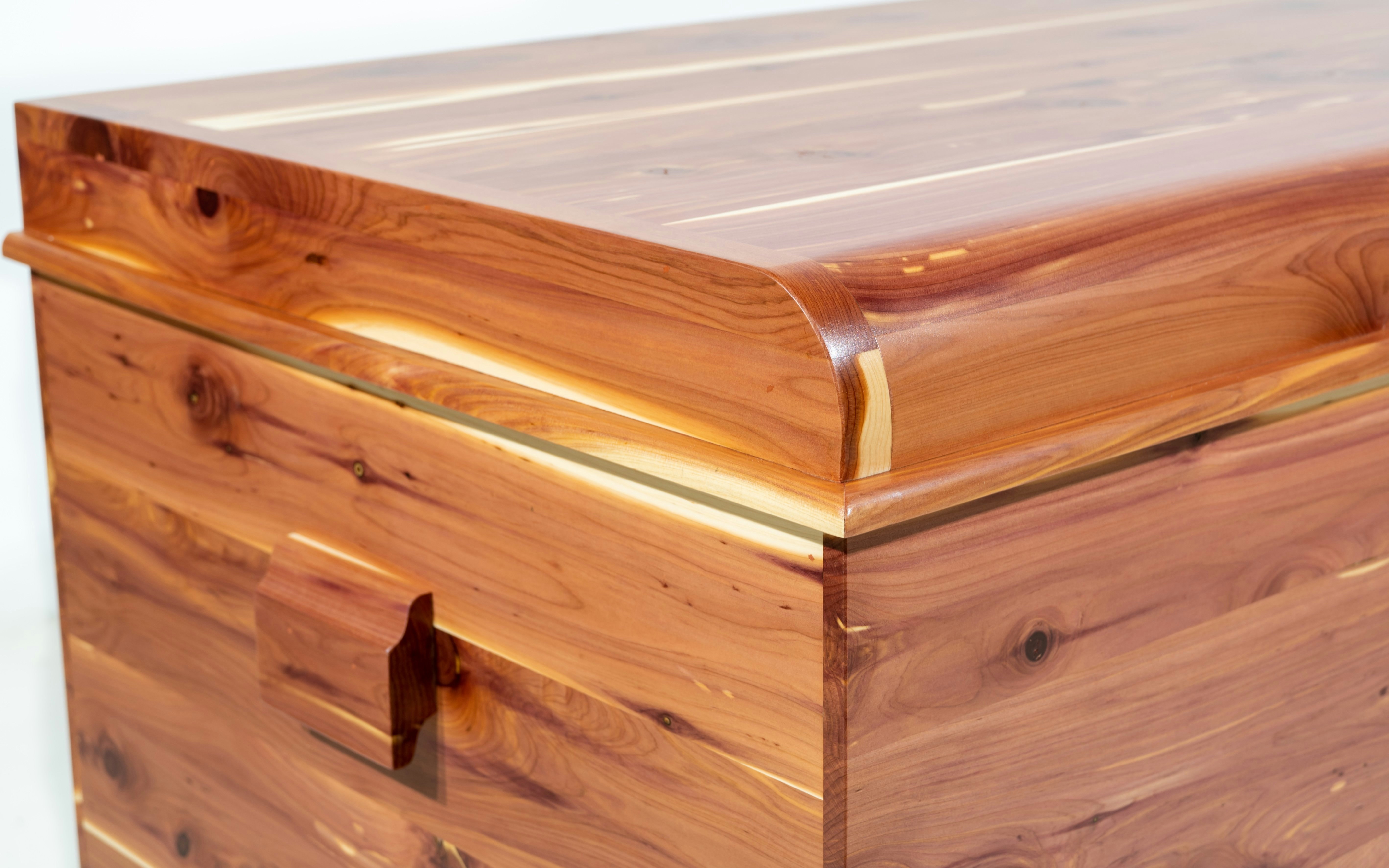 Medium Red Cedar Wood Waterfall Hope Chest - DutchCrafters Exclusive