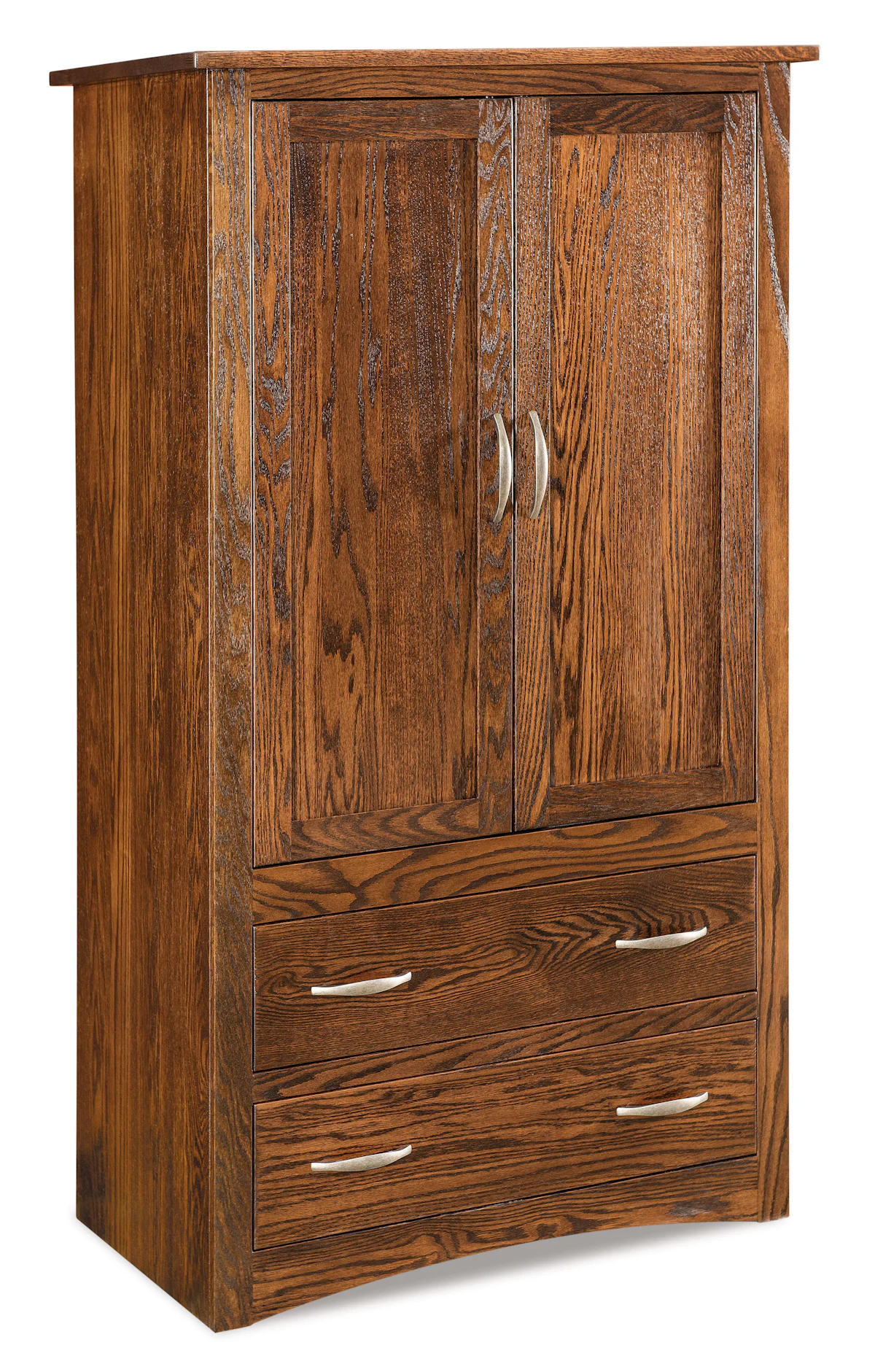 Rustic Custom Armoire with Drawers from DutchCrafters Amish Furniture