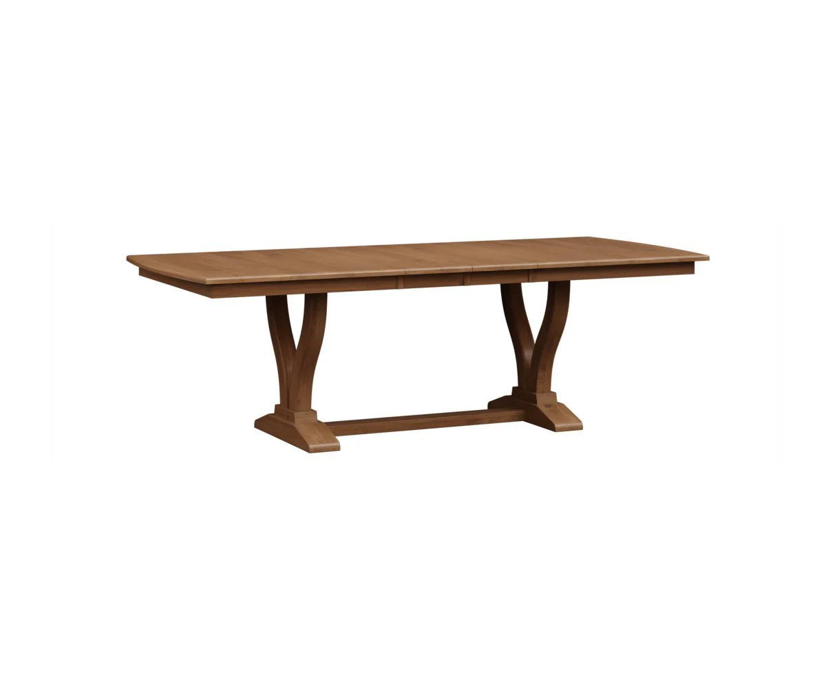 Solid Wood Trestle Dining Table | Custom Amish Furniture