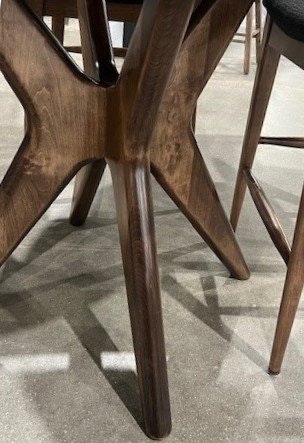 American Made Modern Single Pedestal Dining Table - Quick Ship