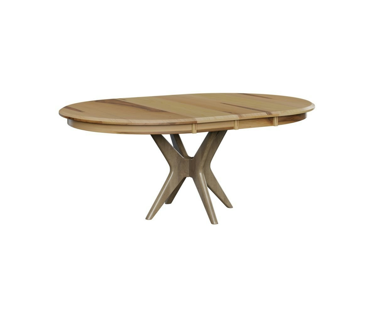 American Made Modern Single Pedestal Dining Table - Quick Ship