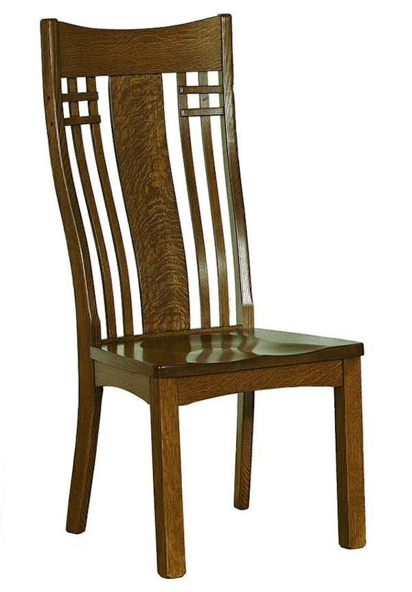 Transitional Mission Style Dining Chair - Side and Arm Option