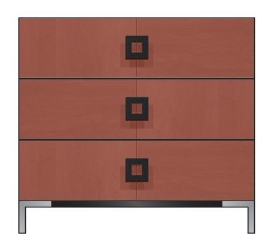 Modern Beside Chest with Metal Base & Panel Drawer from DutchCrafters