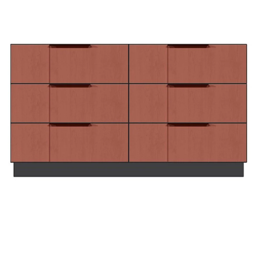 Modern Dresser with Platform Base & Contemporary Drawer from