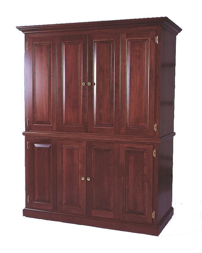 Amish Hideaway Computer Desk Armoire - Hide Office Clutter